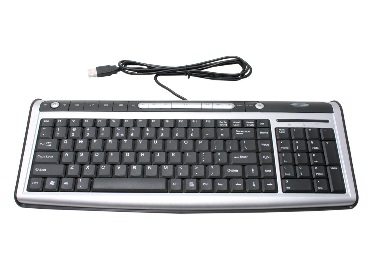 ZIPPY WK-725 Silver/Black Wired Office Multimedia Keyboard - Newegg.com