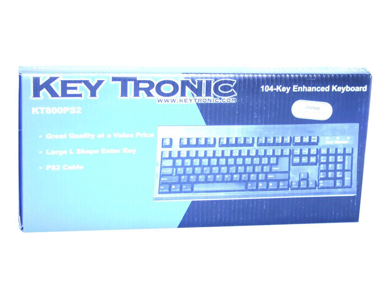 KeyTronic KT800PS2BUS-C Black Wired Keyboard - Newegg.com