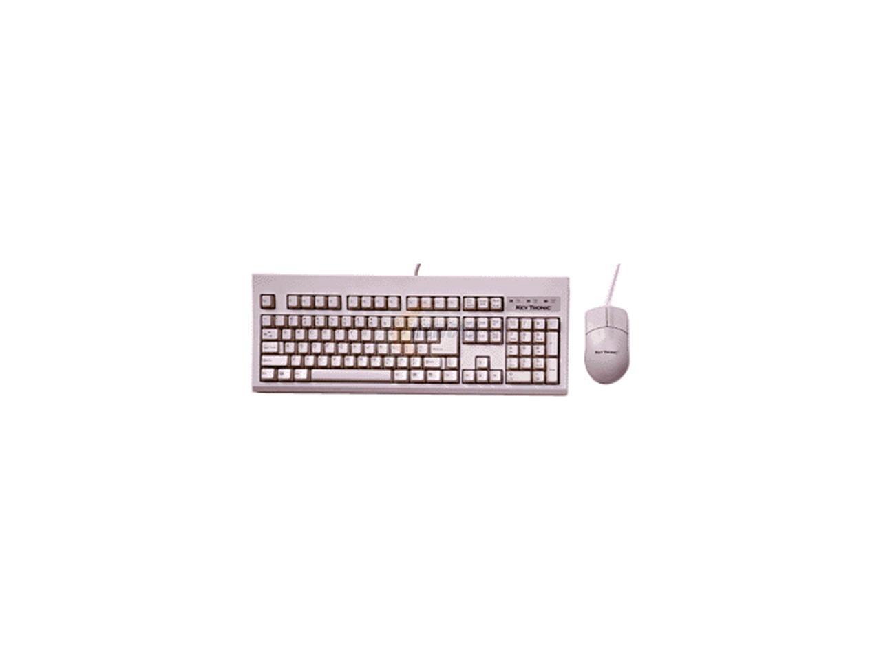 KeyTronic TAG-A-LONG-U1 Beige Keyboard and Mouse - Newegg.com