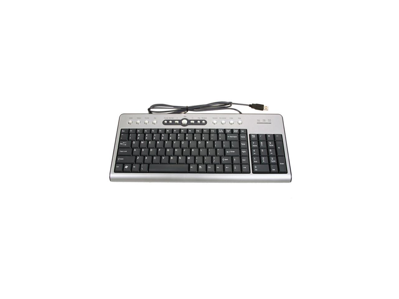 ORtek Slim MultiMedia Pro SKB-2200 2-Tone Wired Keyboard - Newegg.com