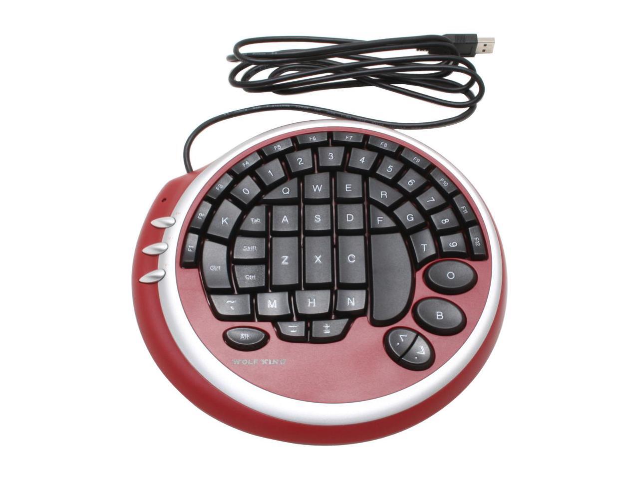 WOLF KING Warrior DK2388URD Red/Black Keyboard - Newegg.com