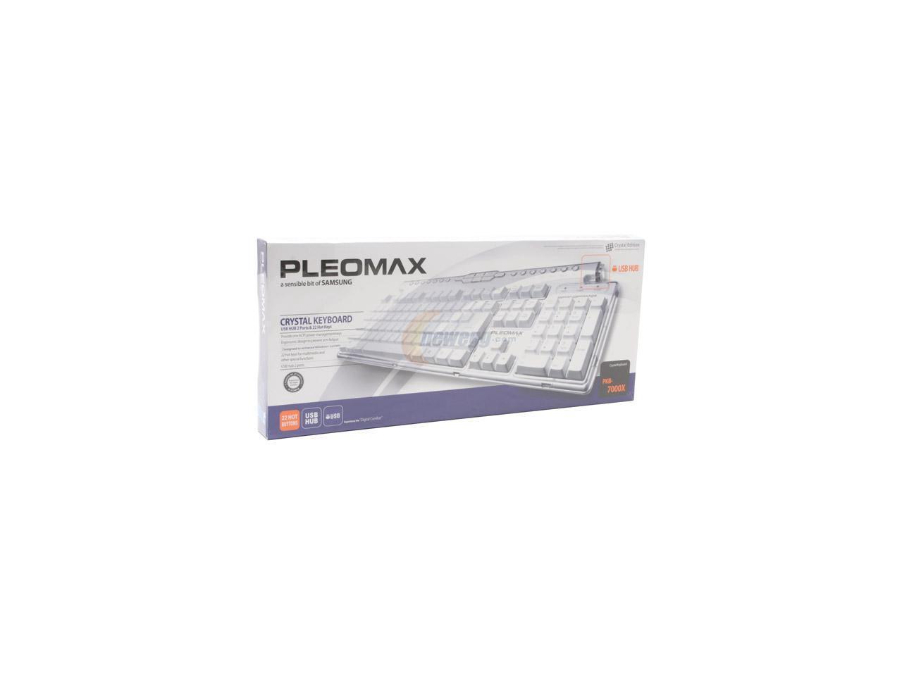 SAMSUNG PLEOMAX Crystal Edition PKB-7000X White Wired Keyboard - Newegg.com