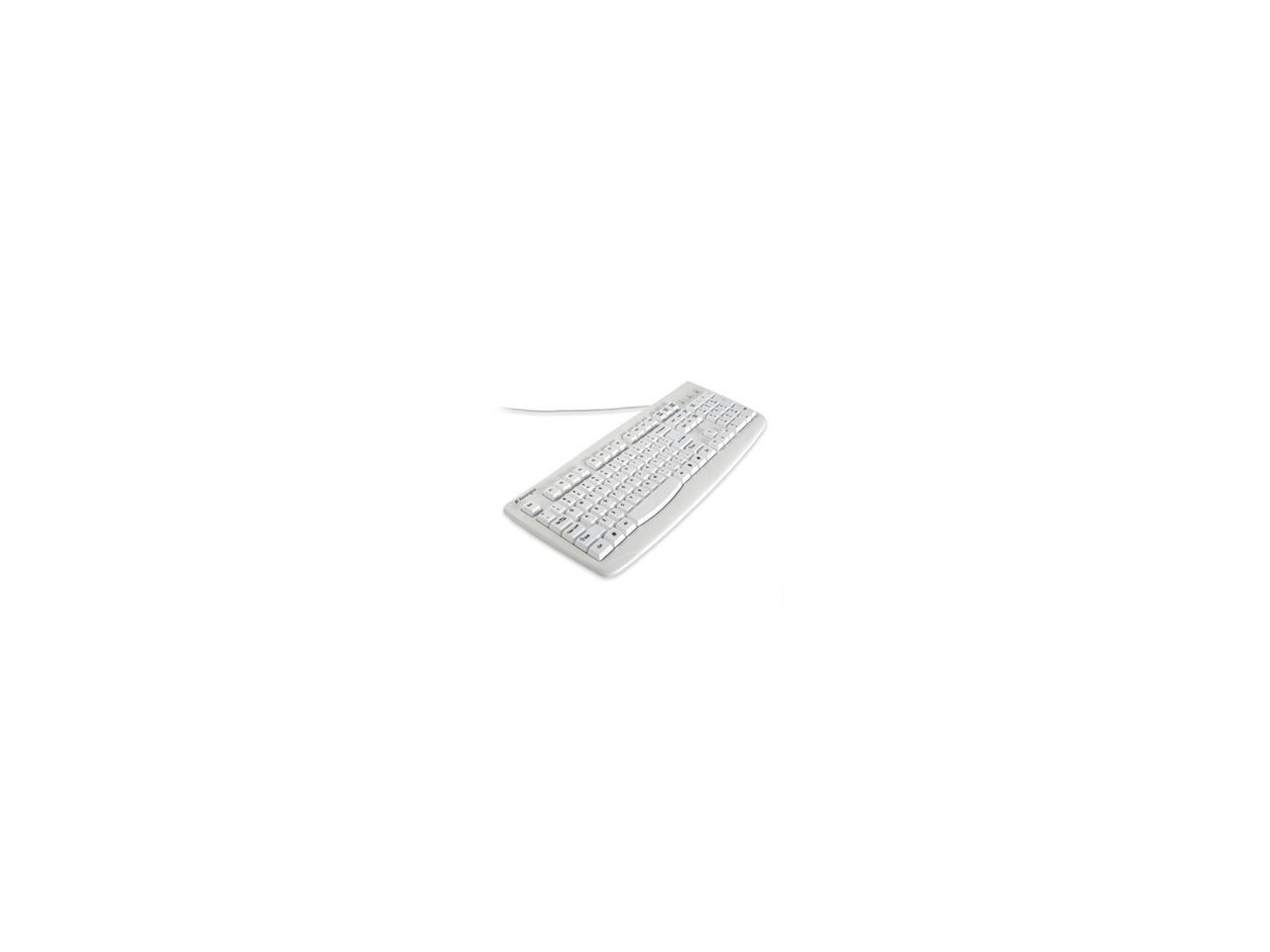 Kensington K64406US White Wired Washable Keyboard with Antimicrobial ...