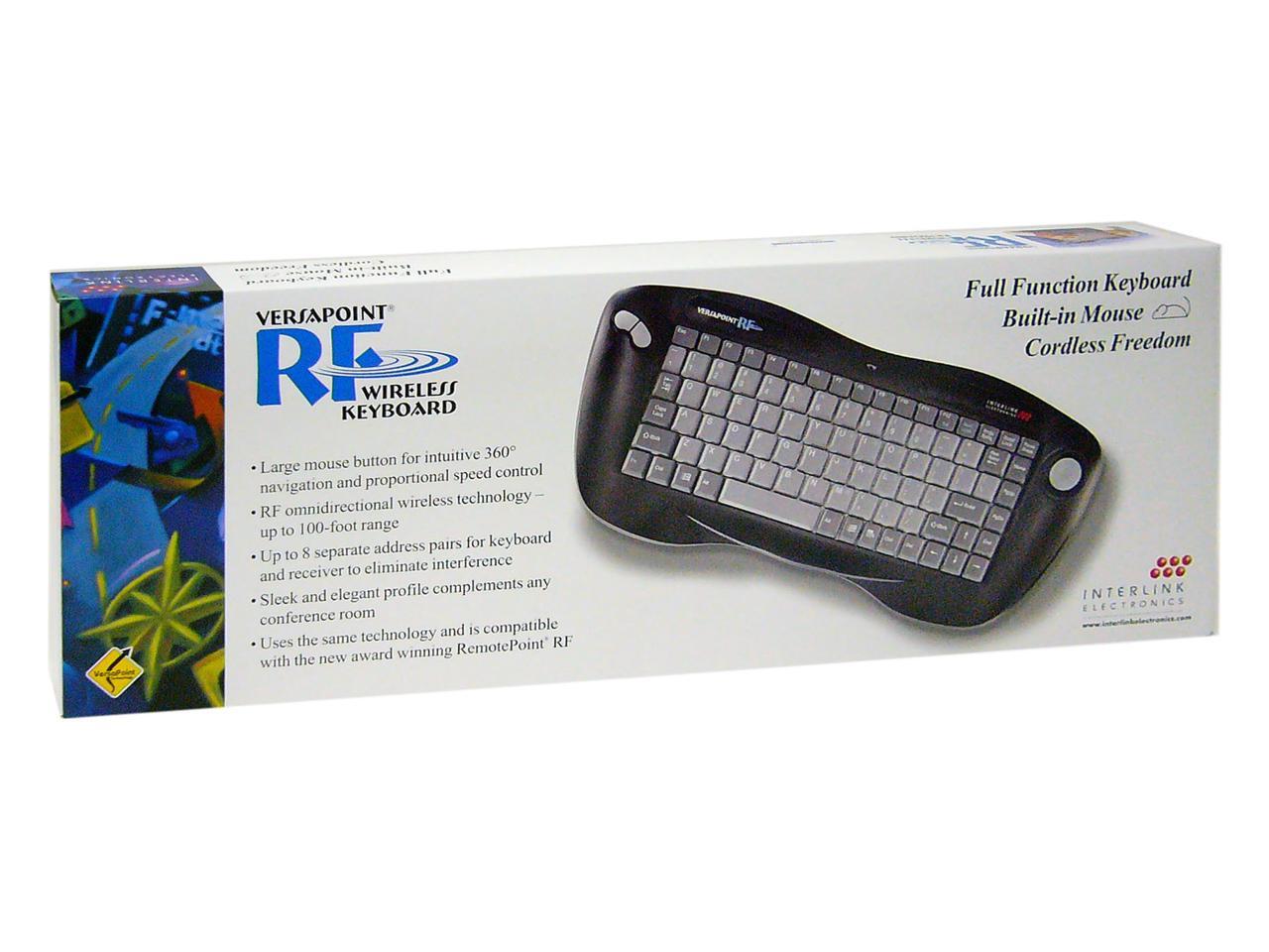 SMK-LINK VersaPoint VP6210 RF Wireless Keyboard and Built-in Mouse ...