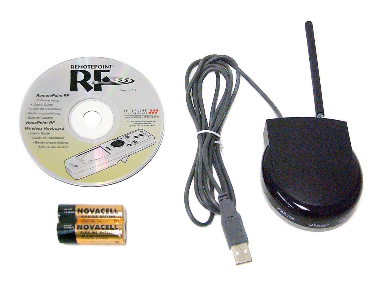 SMK-LINK VersaPoint VP6210 RF Wireless Keyboard and Built-in Mouse ...