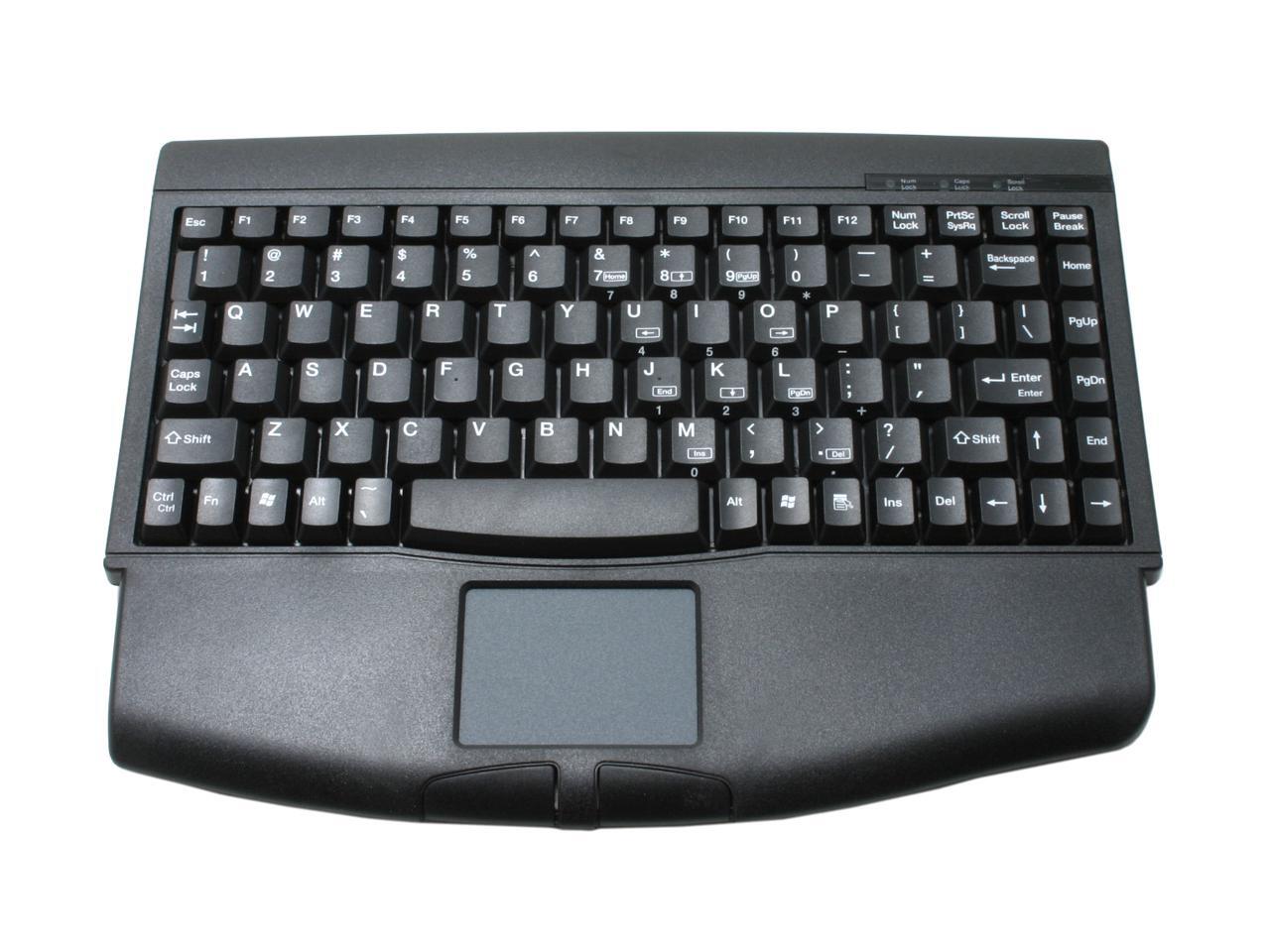 Adesso ACK-540PB MiniTouch PS/2 Mini Keyboard with touchpad (Black ...