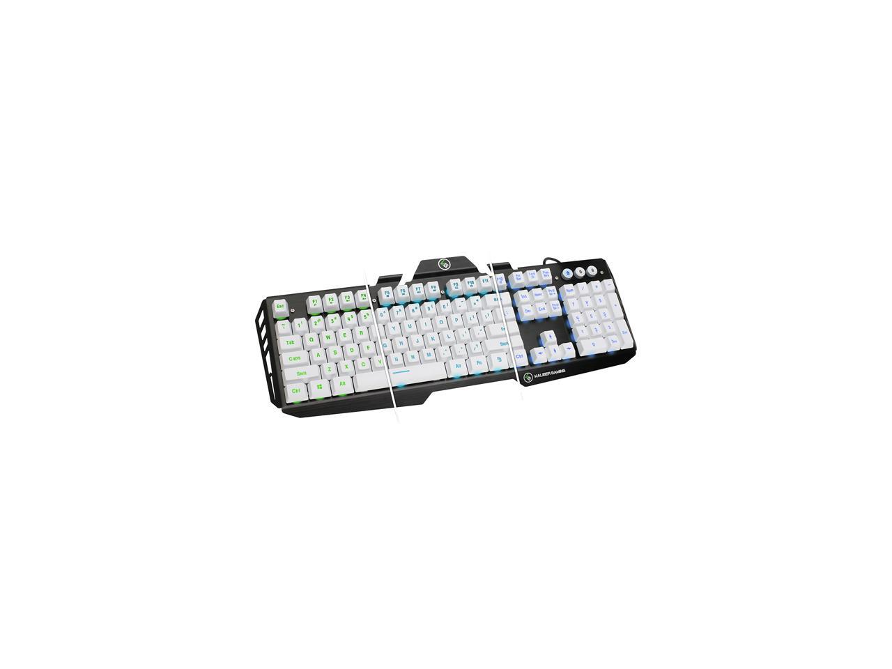 IOGEAR GKB704L-WT Kaliber Gaming HVER Aluminum Gaming Keyboard ...