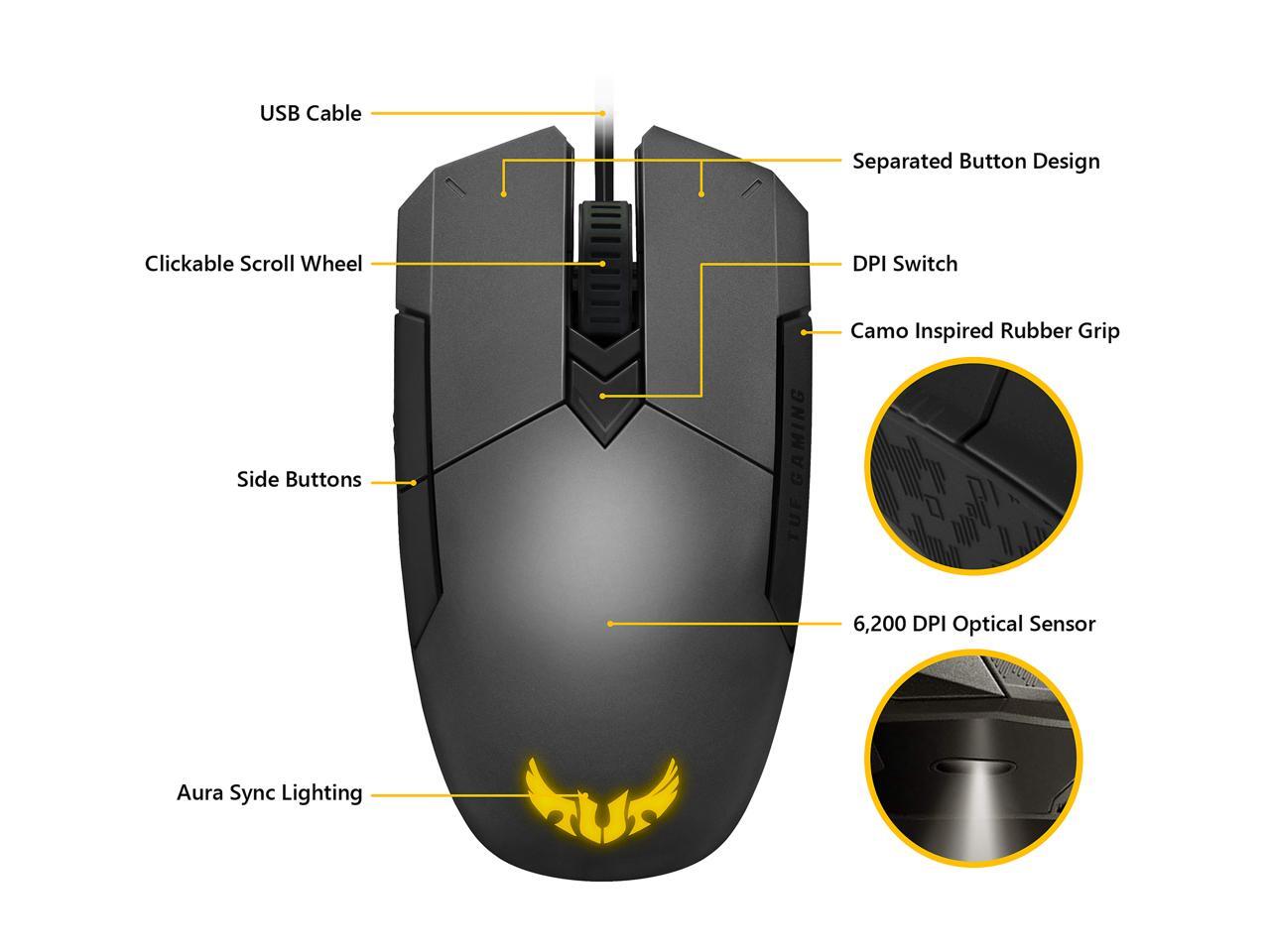 ASUS TUF Gaming Battle Box USB Gaming Keyboard Mouse Set featuring a ...