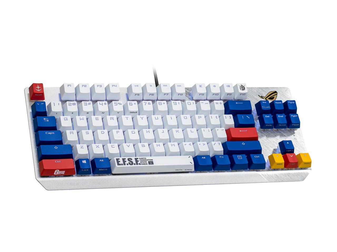 ASUS 90MP0292-BKUA00 ROG Strix Scope TKL GUNDAM EDITION Gaming Keyboard ...