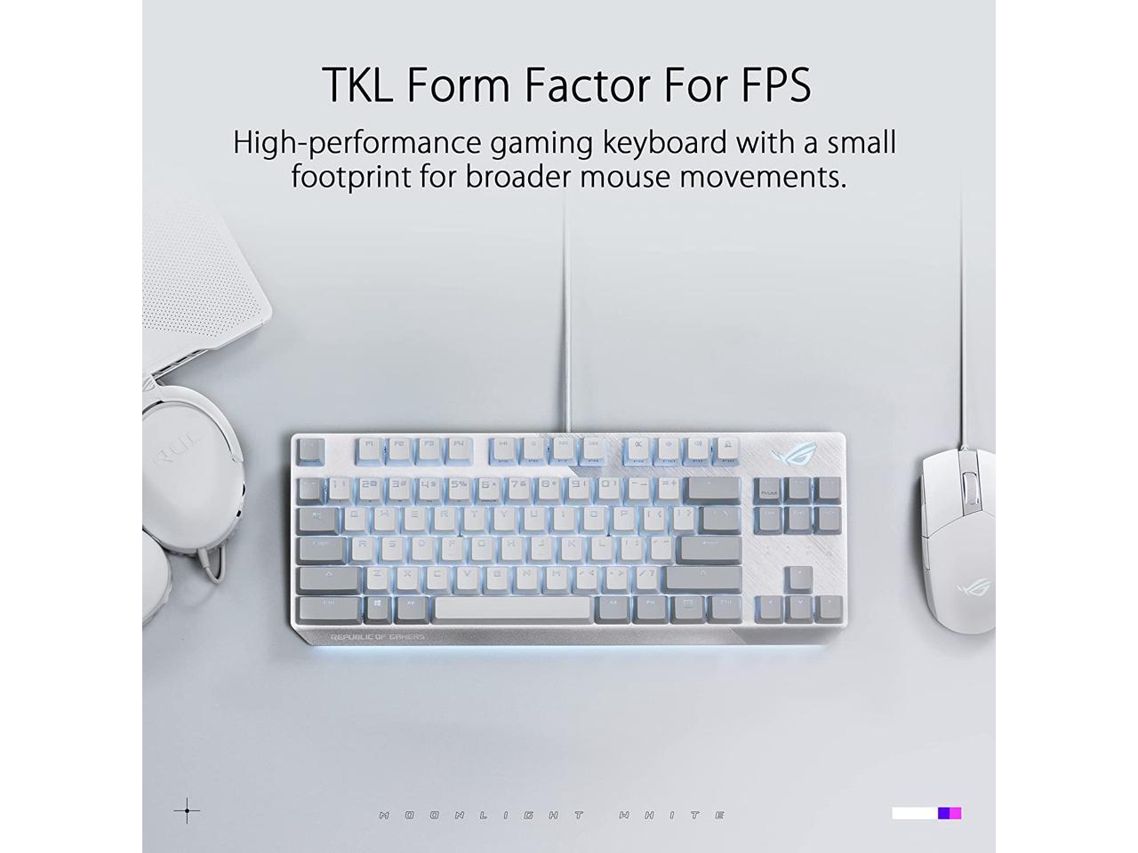 ASUS ROG Strix Scope NX TKL Moonlight White Wired Mechanical RGB Gaming ...