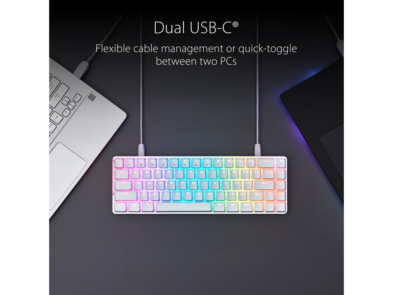 ASUS ROG Falchion Ace 65% RGB Compact Gaming Mechanical Keyboard, Lubed ...
