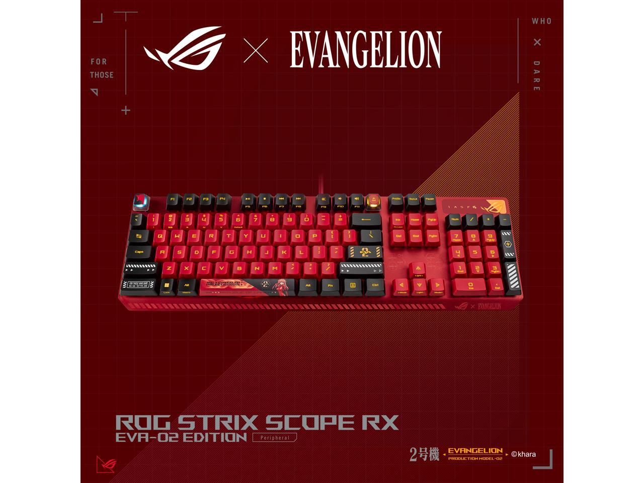 ASUS ROG Strix Scope RX EVA-02 Edition, 100% RGB Gaming Keyboard, ROG ...