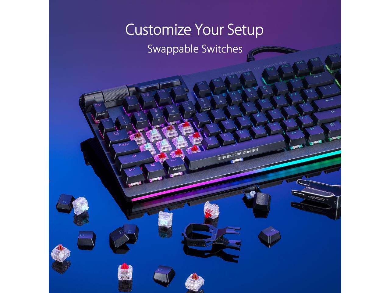 ASUS ROG Strix Flare II Animate 100% RGB Gaming Keyboard - Hot ...