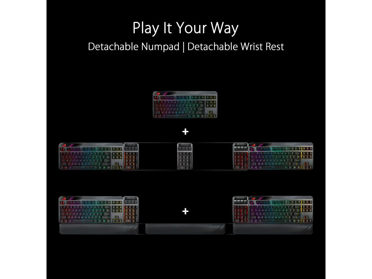 ASUS ROG Claymore II Wireless Modular Gaming Mechanical Keyboard (ROG ...