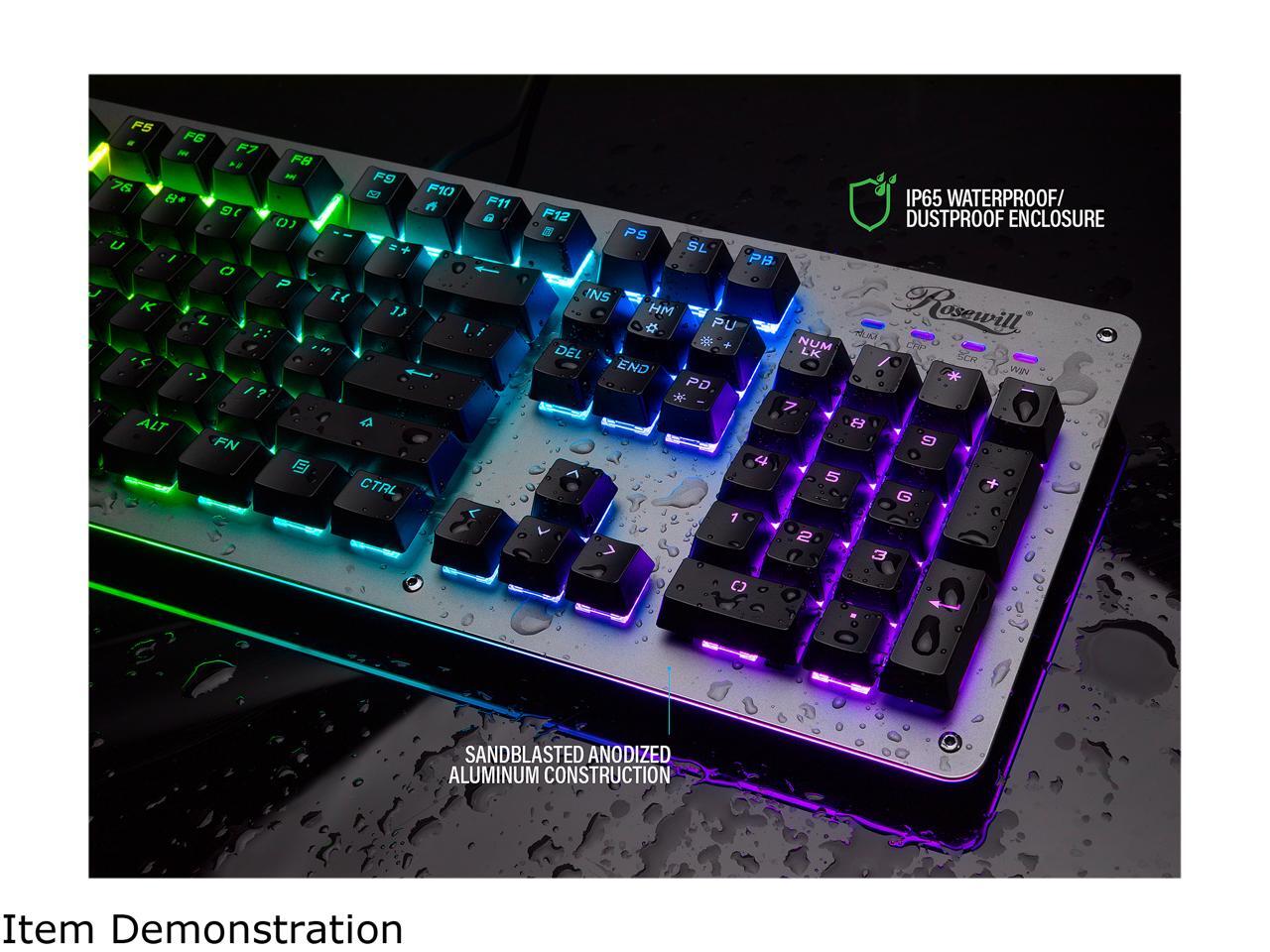 Rosewill NEON K52 RGB Gaming Keyboard Mechanical Waterproof - Newegg.ca