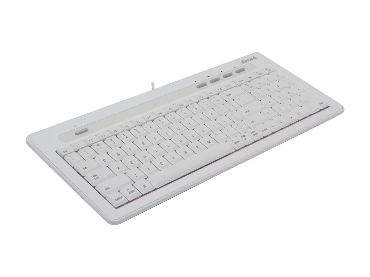 inland Mac Compatible Keyboard 71100 White Wired Keyboard - Newegg.com
