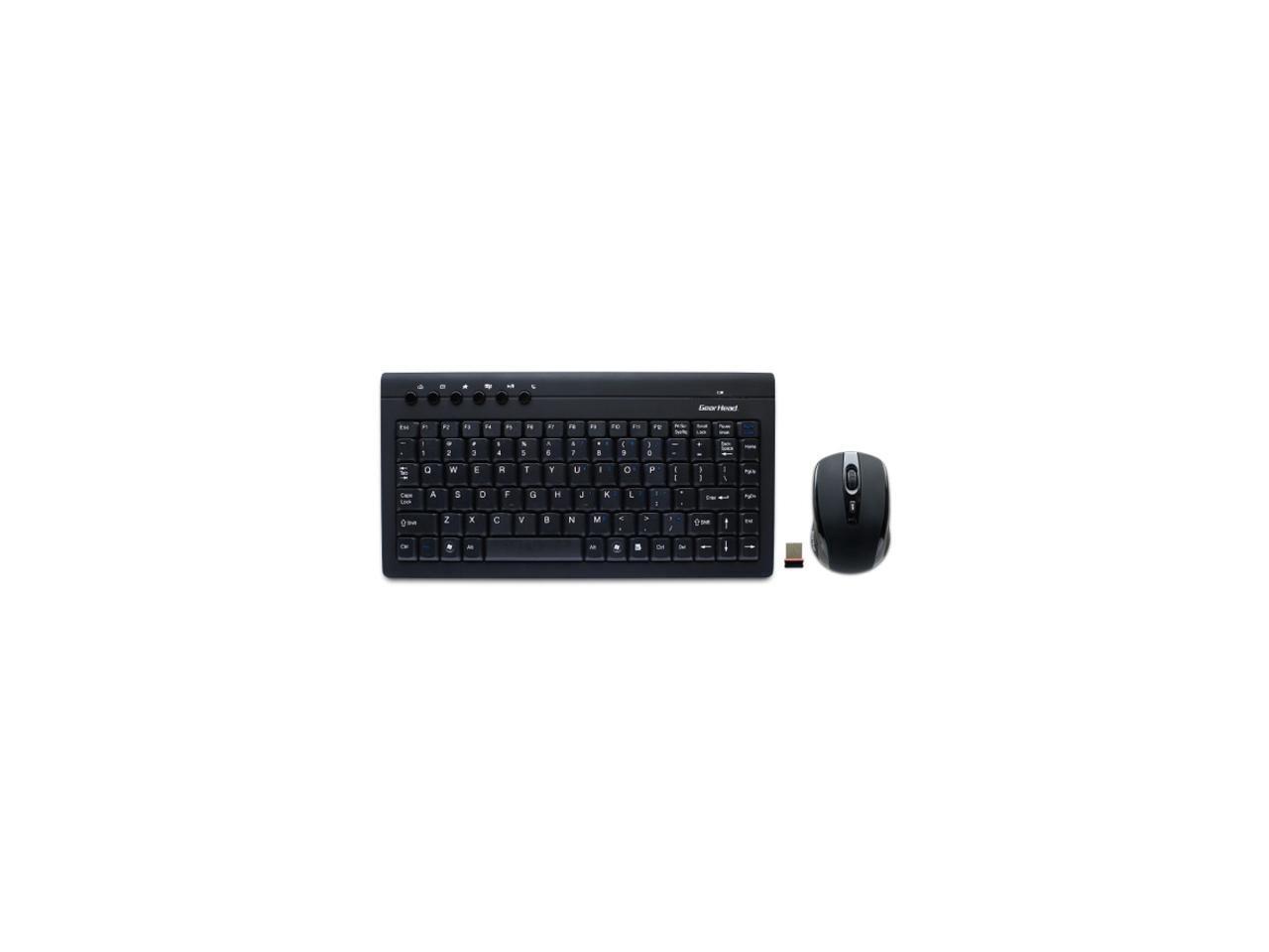 GEAR HEAD KB3750W Black RF Wireless Keyboard and Mouse - Newegg.com