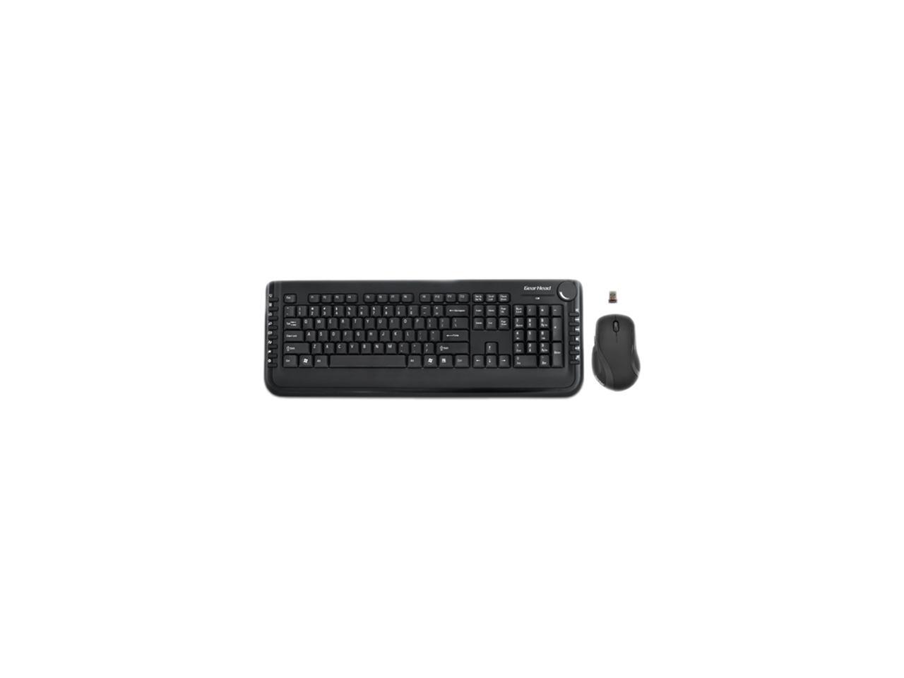 GEAR HEAD KB5850W Black 15 Function Keys USB RF Wireless Standard ...