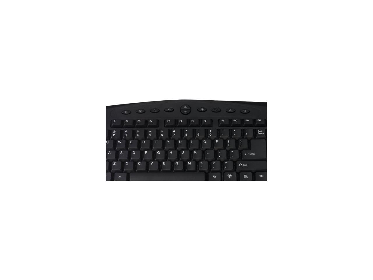 GEAR HEAD KB5125W Black RF Wireless Keyboard with Optical Mouse ...