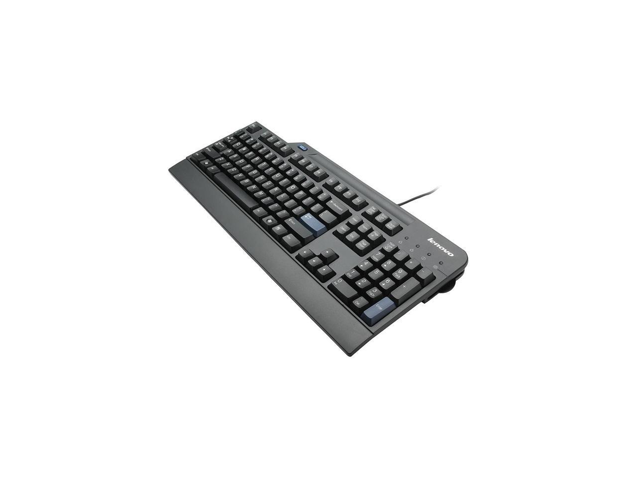 Lenovo USB Smartcard Keyboard - US English Black Keyboard - Newegg.com