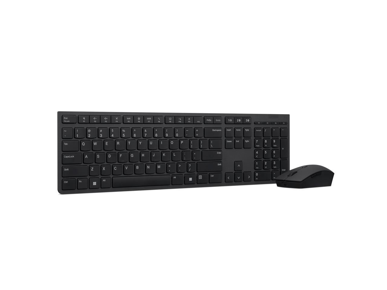 Lenovo Professional Wireless Rechargeable Combo Keyboard and Mouse ...