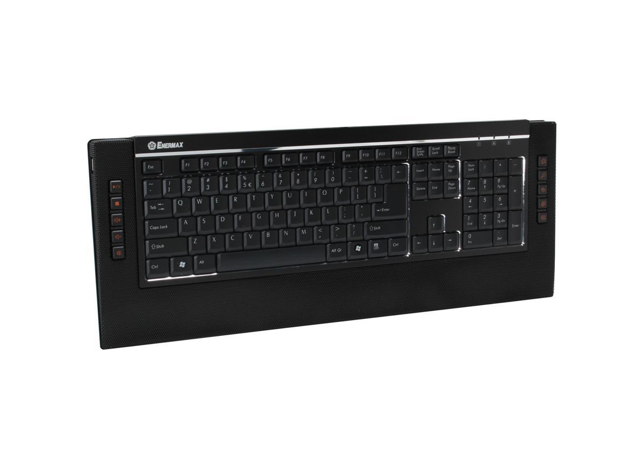 ENERMAX Caesar KB005U-B Black 104 Normal Keys 10 Function Keys USB ...