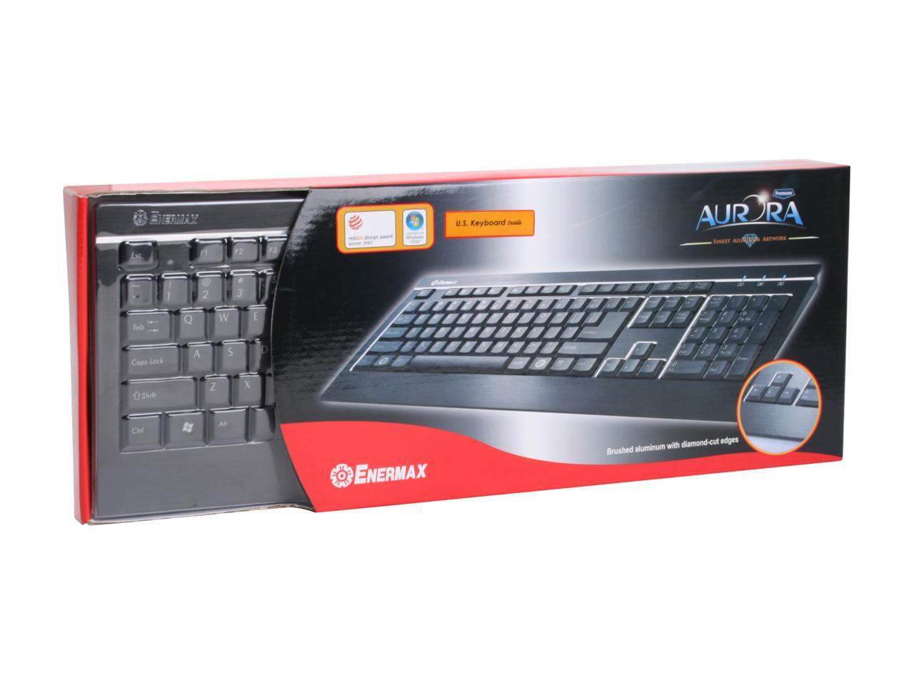 Aurora Premium ENERMAX KB007U-B Black 104 Normal Keys USB Standard ...