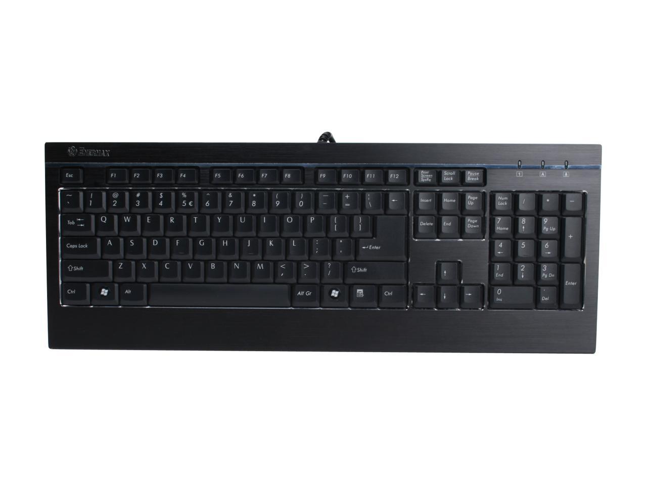 Aurora Premium ENERMAX KB007U-B Black 104 Normal Keys USB Standard ...