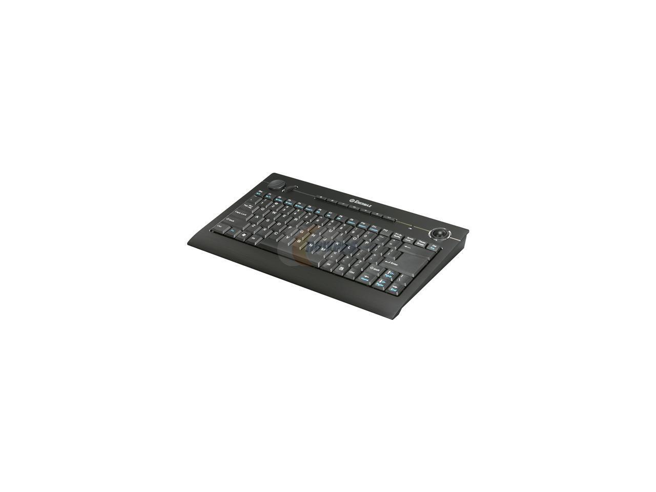 ENERMAX AURORA Micro Wireless Aluminum Keyboard with Laser Trackball ...