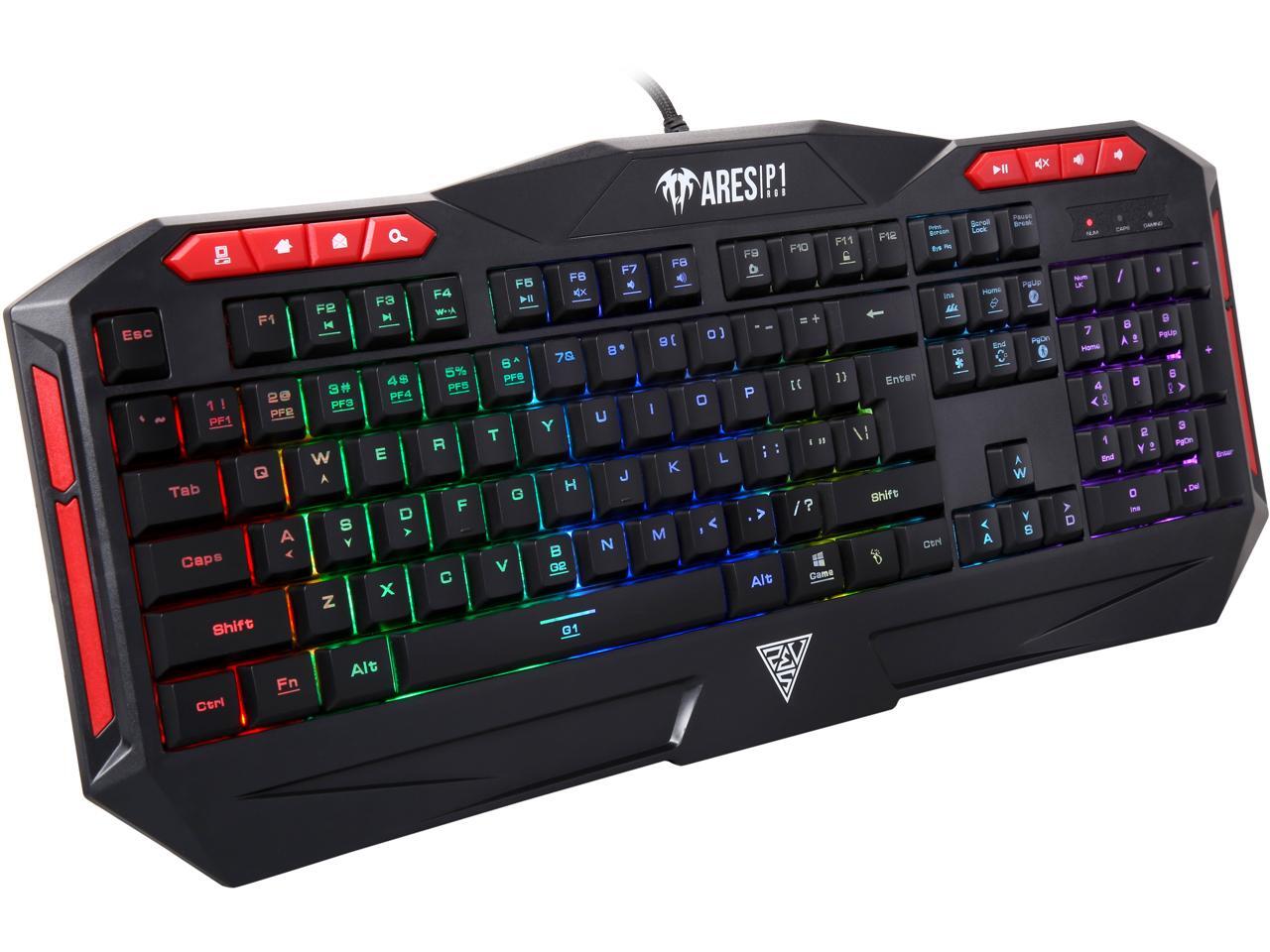 Gamdias Ares P1 Membrane Gaming Keyboard, Multi Color Lighting - Newegg.com