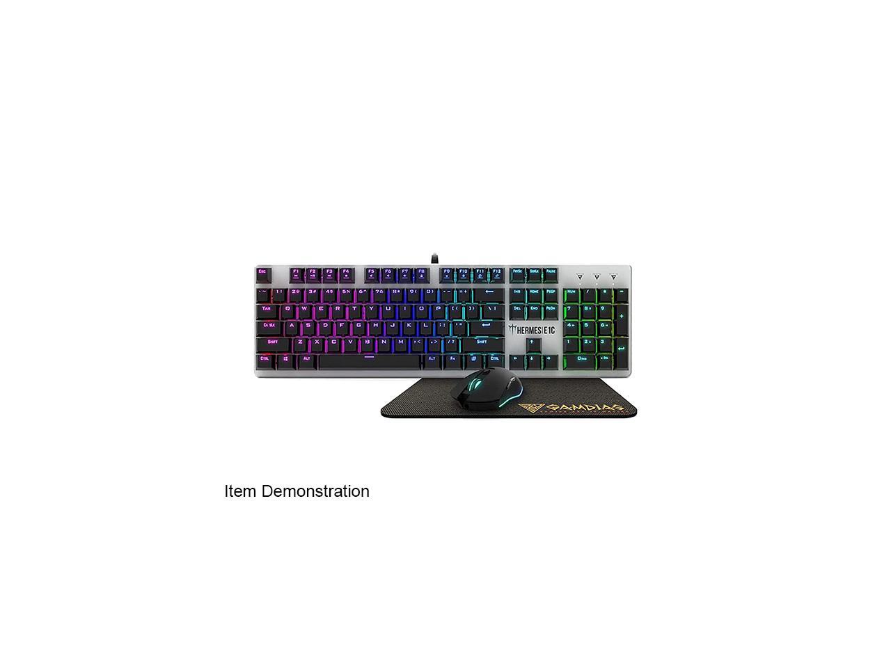 ZEUS GAMDIAS Mem-chanical Gaming Keyboard and Mouse Combo, Wired RGB ...
