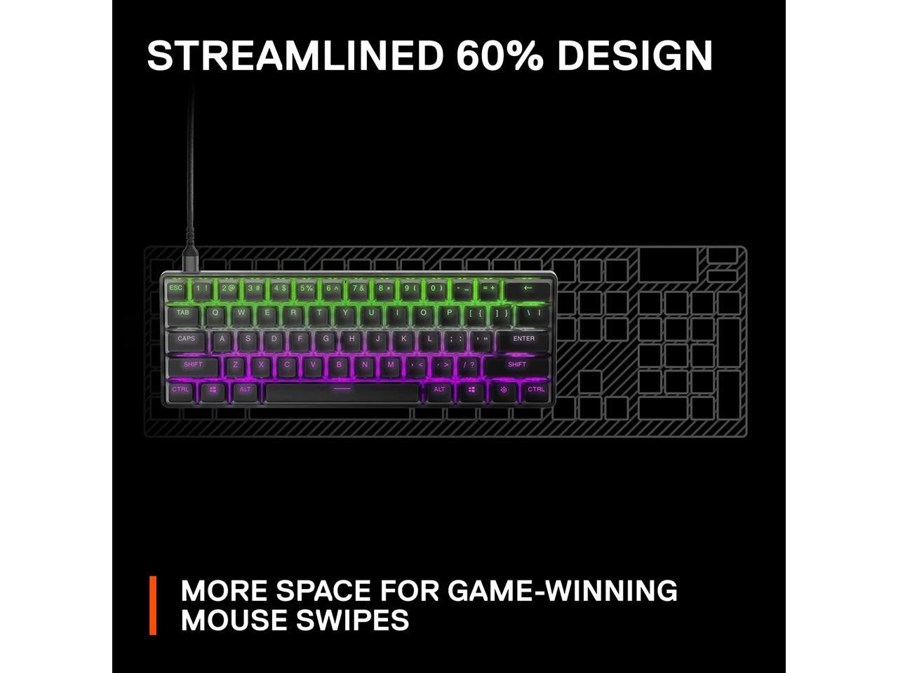SteelSeries Apex Pro Mini Mechanical Gaming Keyboard - World's Fastest ...
