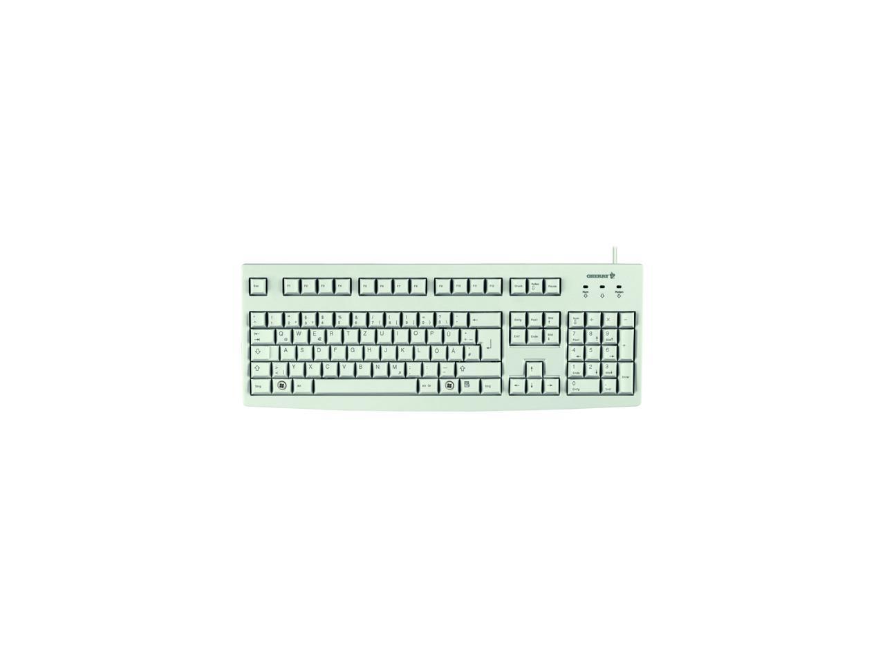 CHERRY G83-6104 Light Grey Wired PC Business Keyboard - Newegg.com