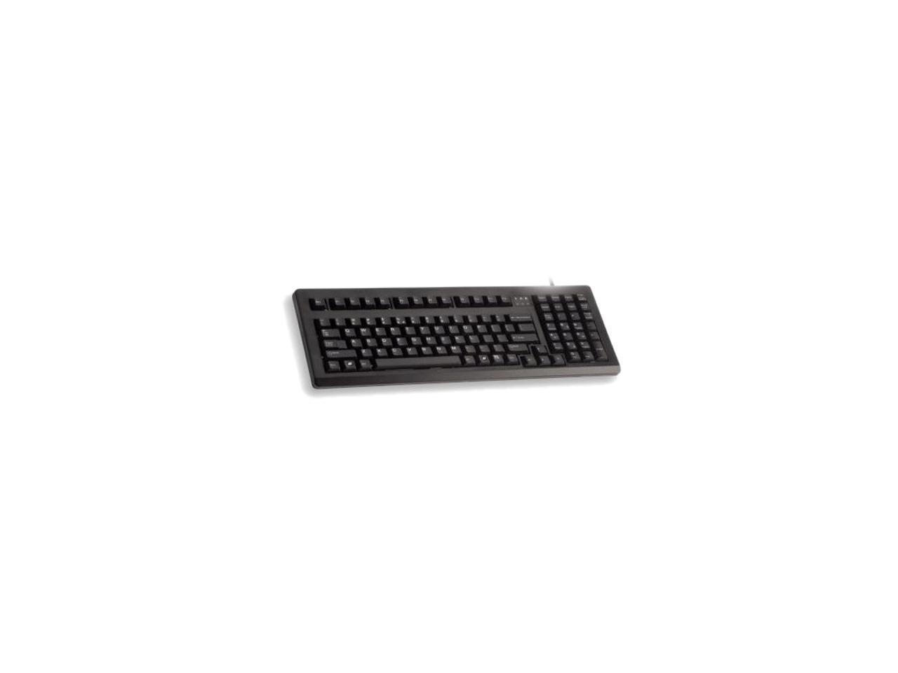CHERRY Compact 1800 Series G81-1800LUMUS-2 Black Wired 16" Keyboard ...