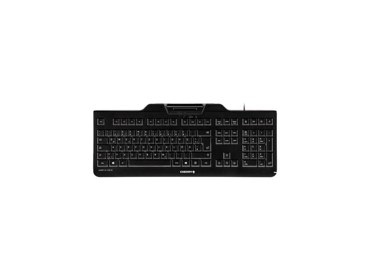 CHERRY KC 1000 SC JK-A0100EU-2 Black Wired Security Keyboard With ...