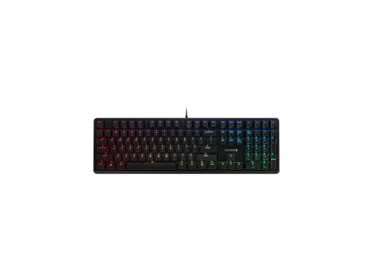 Cherry MX RGB Mechanical Keyboard with MX Red Silent Gold-Crosspoint ...