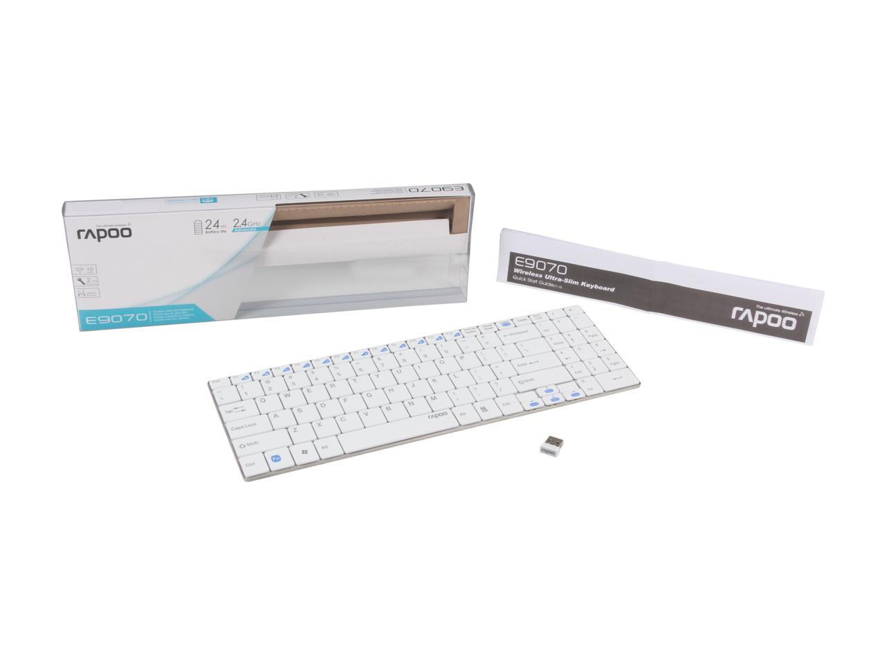 Rapoo E9070 White RF Wireless Keyboard - Newegg.com