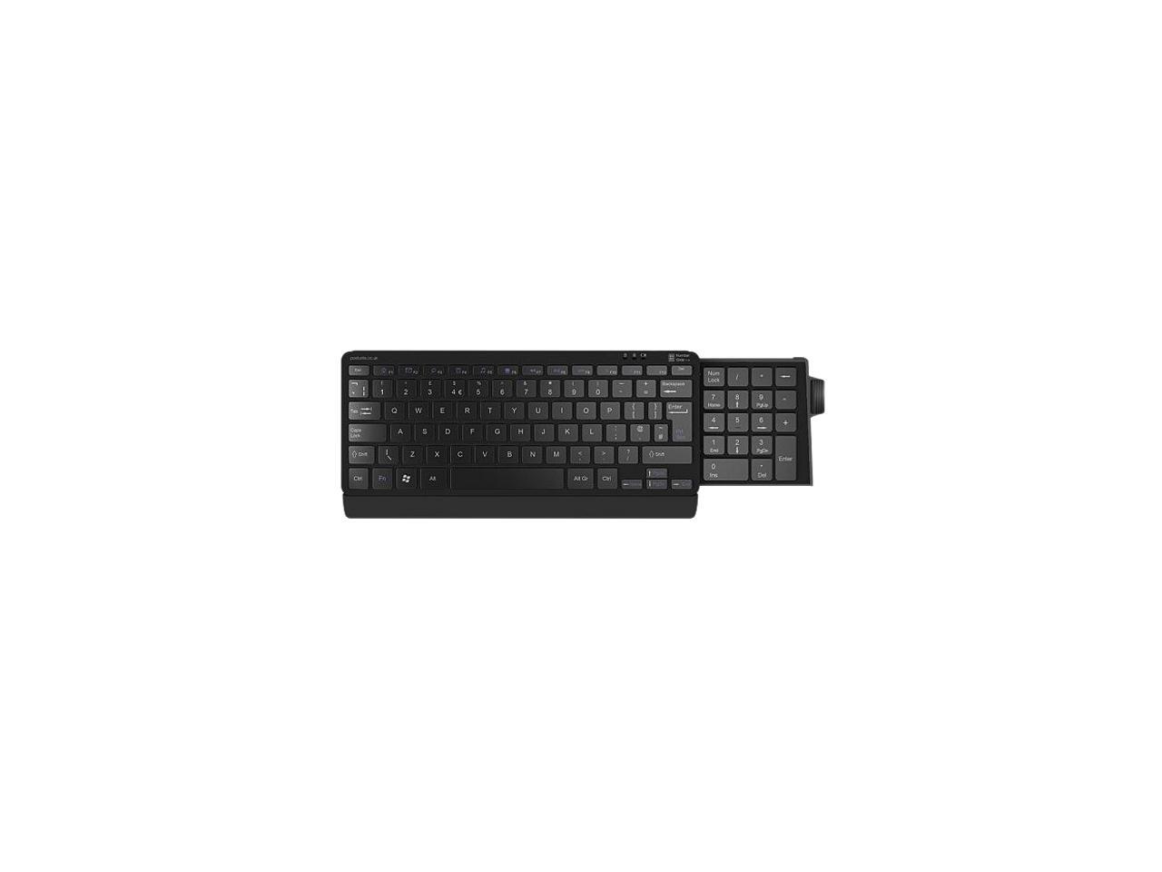 Posturite Number Slide Compact Keyboard with Retractable Number Pad ...