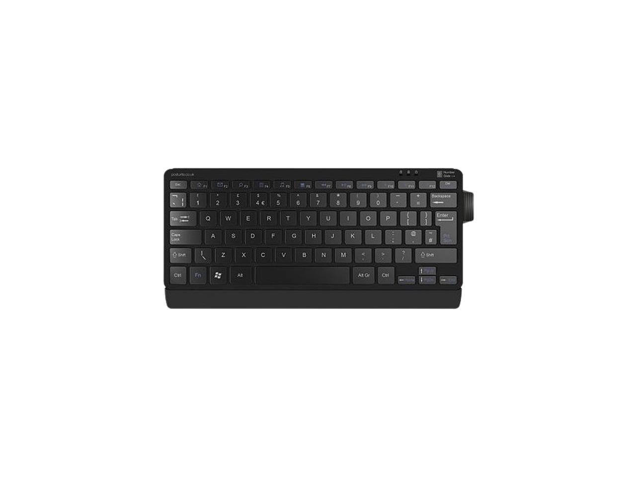 Posturite Number Slide Compact Keyboard with Retractable Number Pad ...