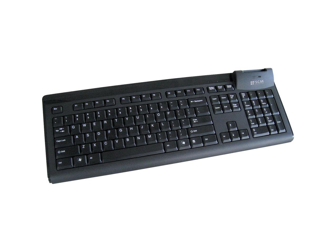 SCM Microsystems SCR339 Black Wired Cost-Efficient Keyboard With ...