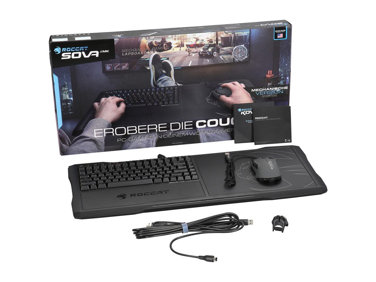 ROCCAT ROC-16-181-BN-AM SOVA Mechanical Gaming Lapboard + Free KOVA ...