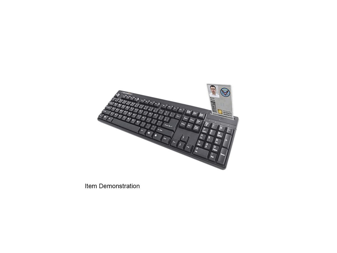 Rocstor KS20T Keyboard with Smartcard Reader - 104 Keys - QWERTZ Layout ...