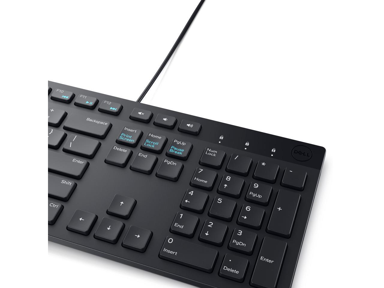 Dell Wired Keyboard and Mouse - KM300C - USB Keyboard - Black - USB ...