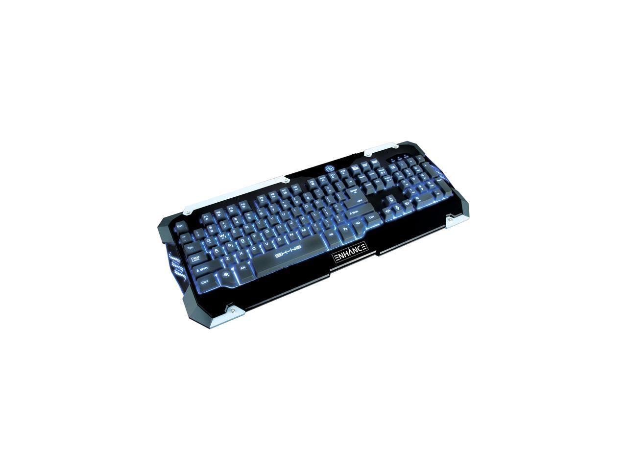 ENHANCE GX-K2 LED Gaming Keyboard with Mechanical Feel Hybrid Switches ...