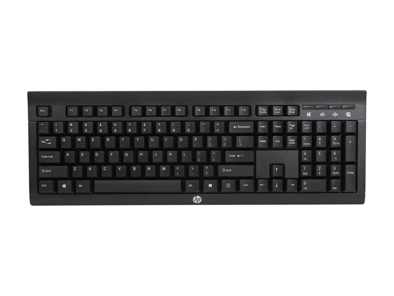 HP K2500 E5E77AA#ABA Black RF Wireless Keyboard - Newegg.com