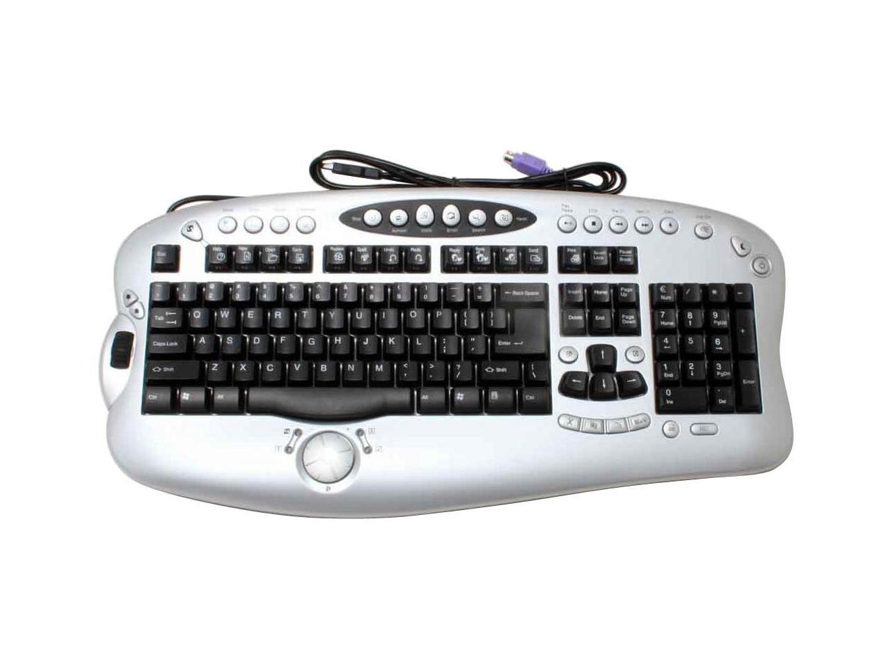 AVS Gear EZ-7000SB Silver & Black Smart Office Keyboard - Newegg.com