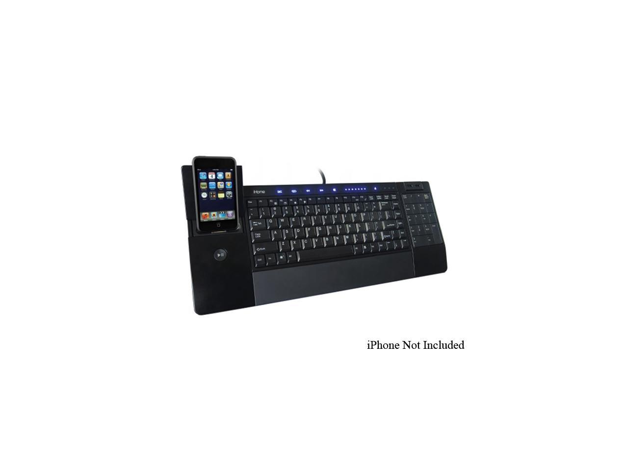 iHome IH-K230MB Black Wired iConnect Media Keyboard - Newegg.com