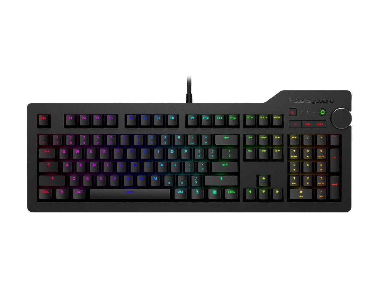 Das Keyboard 4Q Soft Tactile MX Brown RGB Smart Mechanical Keyboard ...