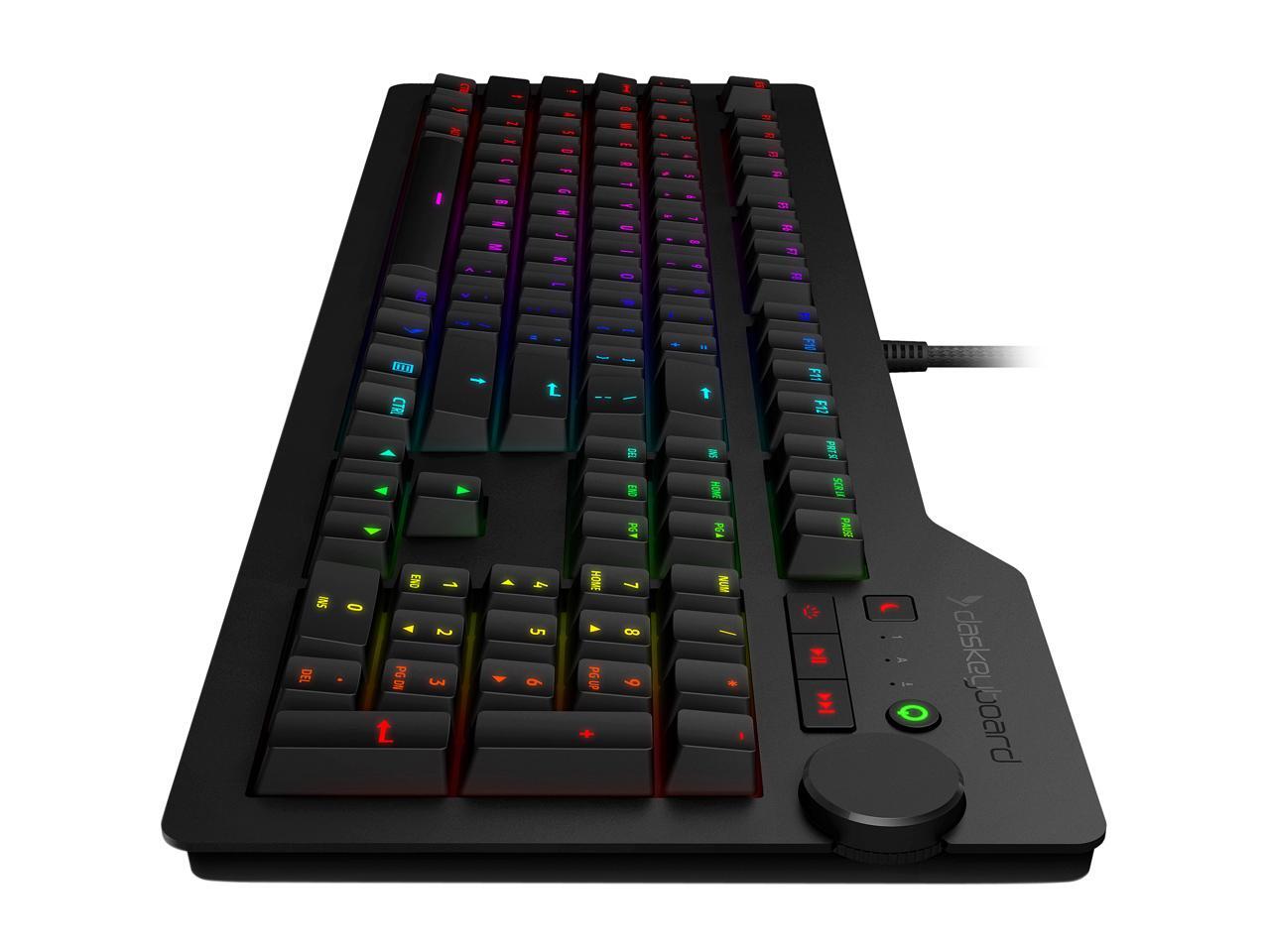 Das Keyboard 4Q Soft Tactile MX Brown RGB Smart Mechanical Keyboard ...