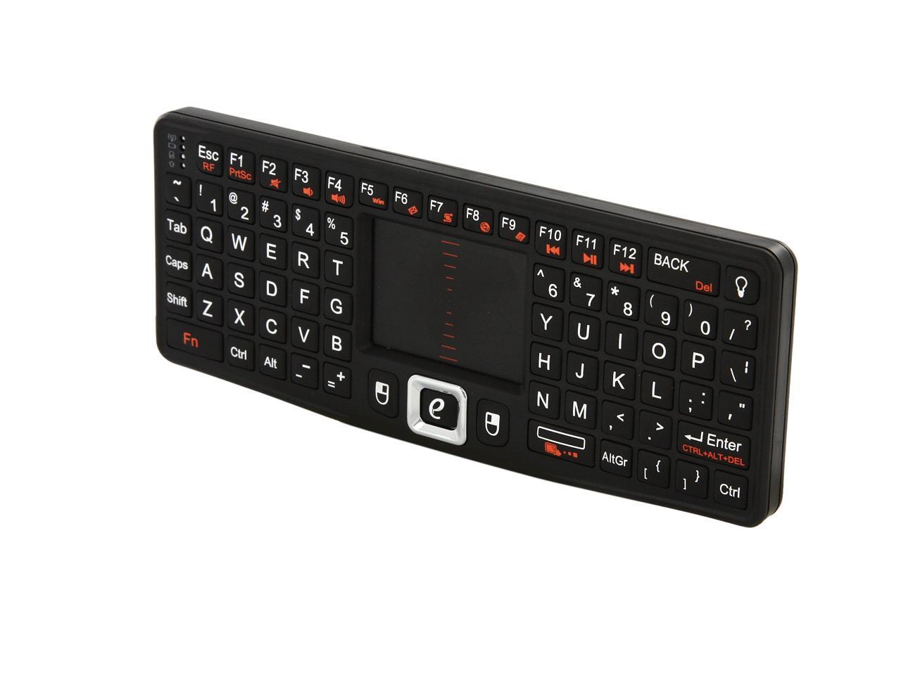 VisionTek Candyboard Keyboard with Touchpad 900508 Black RF Wireless ...